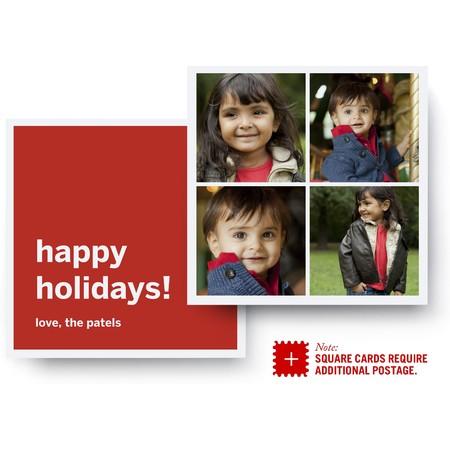Family Squares Photo Card - Ultrathick